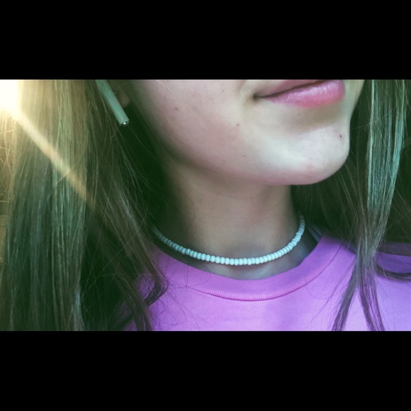 Brandy Melville | Jewelry | Plain White Beaded Choker Vsco | Poshmark